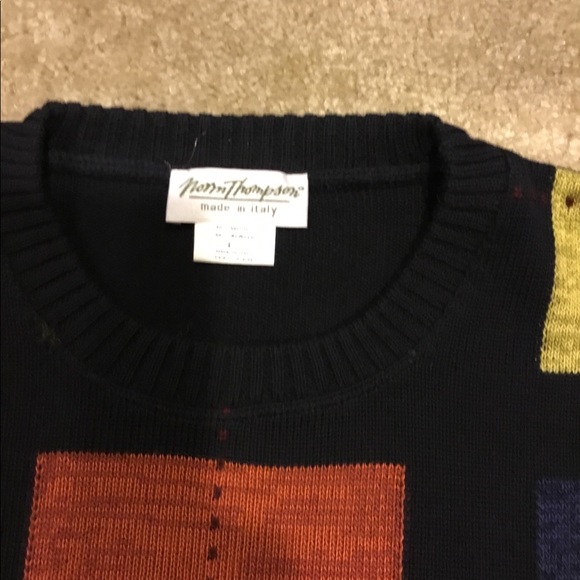 Sweaters | Norm Thompson Italian Colorblock Sweater Size L | Poshmark